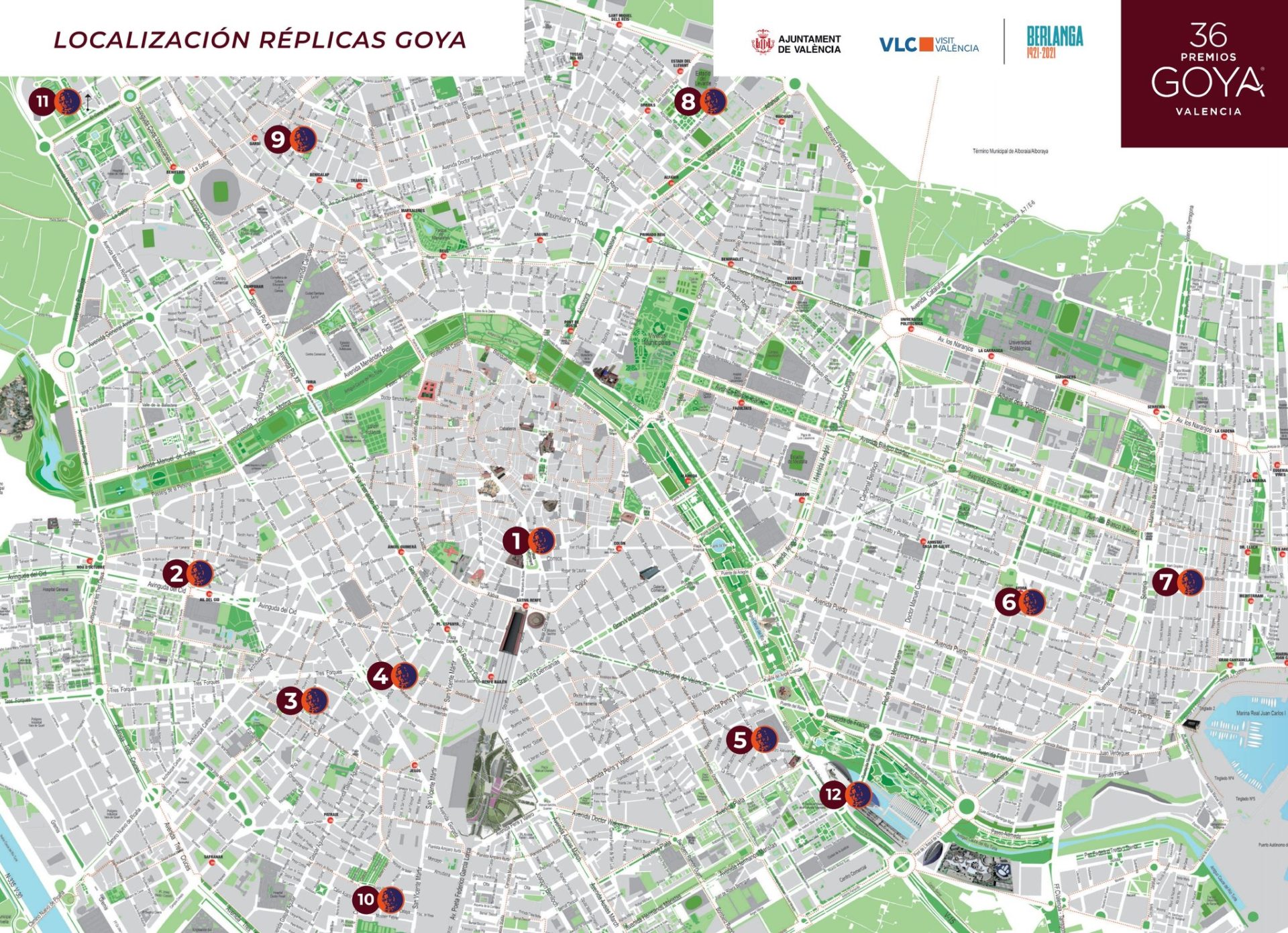 Dónde encontrar las grandes réplicas de los premios Goya en València